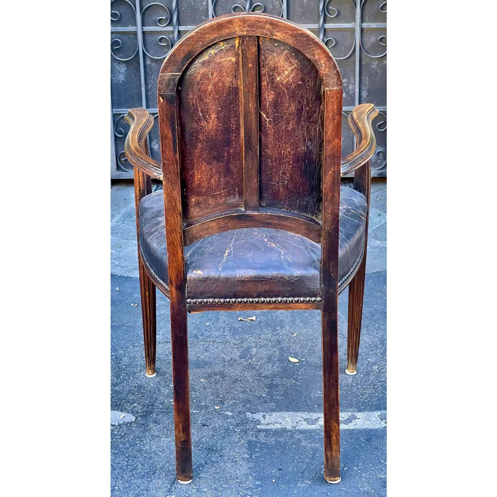 Antique Art Deco Ruhlmann Style Armchair, 1920s For Sale at 1stDibs