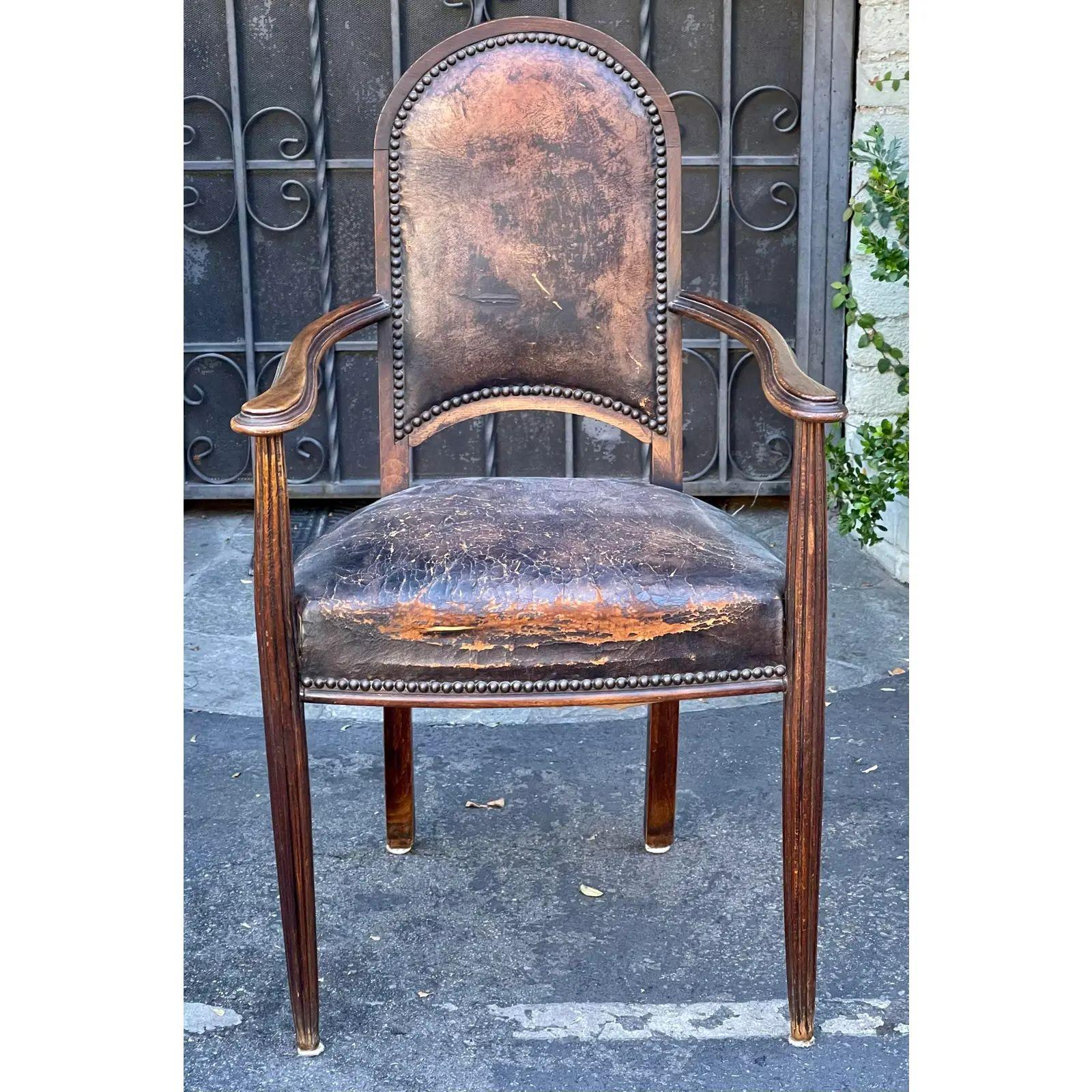 Antique Art Deco Ruhlmann Style Armchair, 1920s For Sale at 1stDibs