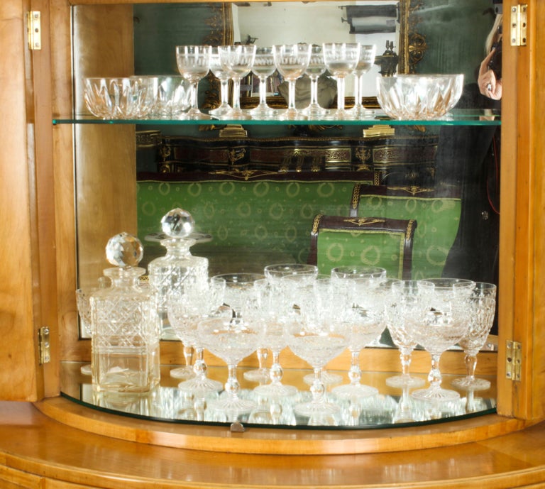 Antique Art Deco Satinwood Cocktail Cabinet by Hille and Glassware ...