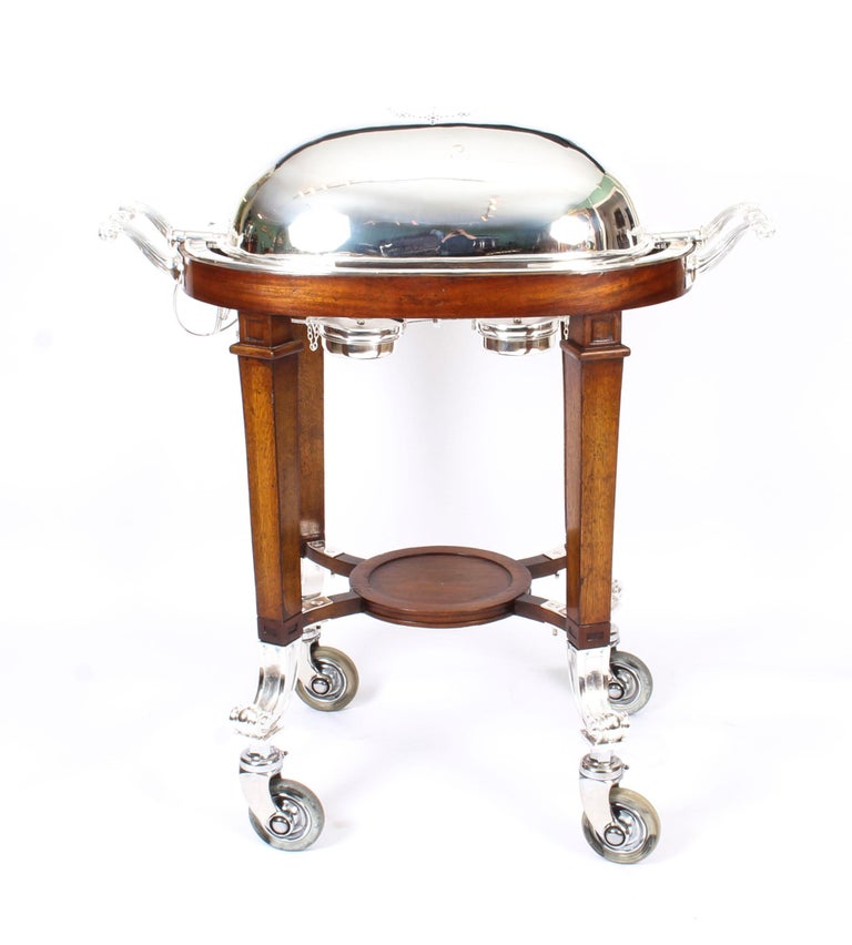 Antique Art Deco Silver Plated Beef Carving Trolley Beef Wagon, 1930s ...