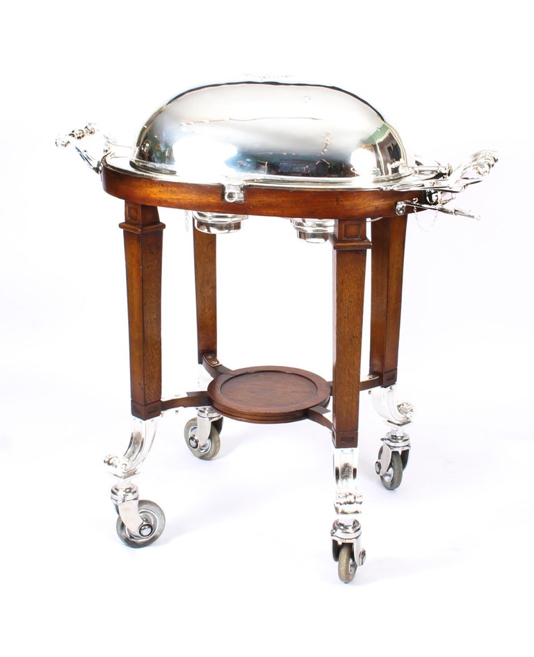 Antique Art Deco Silver Plated Beef Carving Trolley Beef Wagon, 1930s ...
