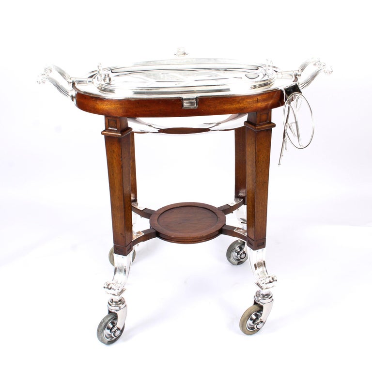Antique Art Deco Silver Plated Beef Carving Trolley Beef Wagon, 1930s ...