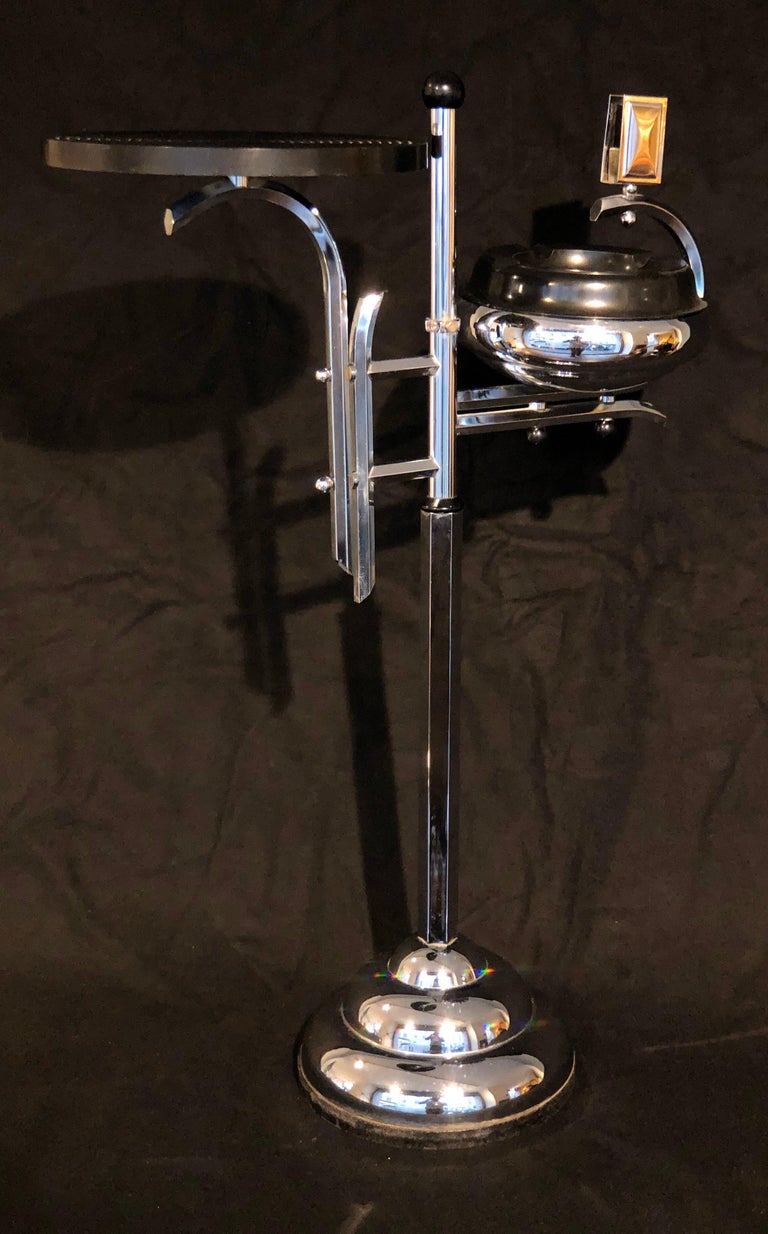Antique Art Deco Smoking Table, Chromed Steel, France, circa 1930 at ...