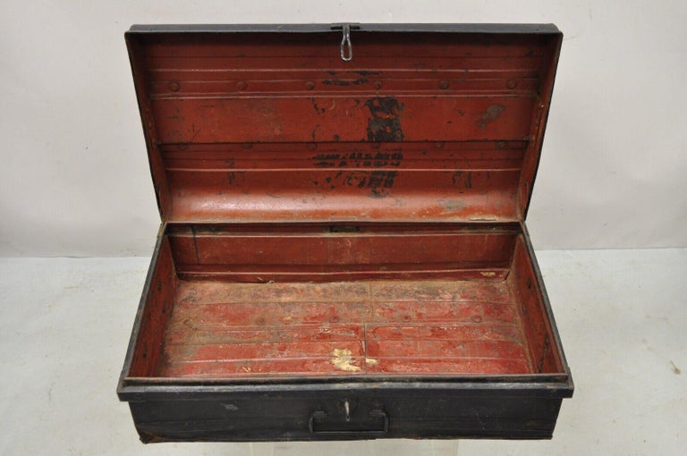 Antique Art Deco Steel Metal Military Weapons Black Storage Travel ...