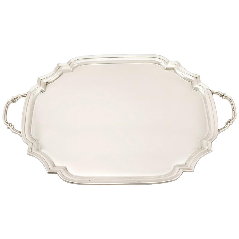 Antique Art Deco Sterling Silver Drinks Tray at 1stDibs