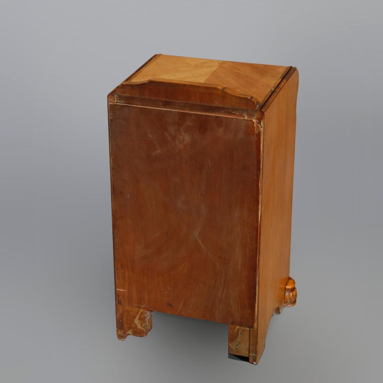 Antique Art Deco Waterfall Satinwood and Mahogany Stand and Sunburst ...