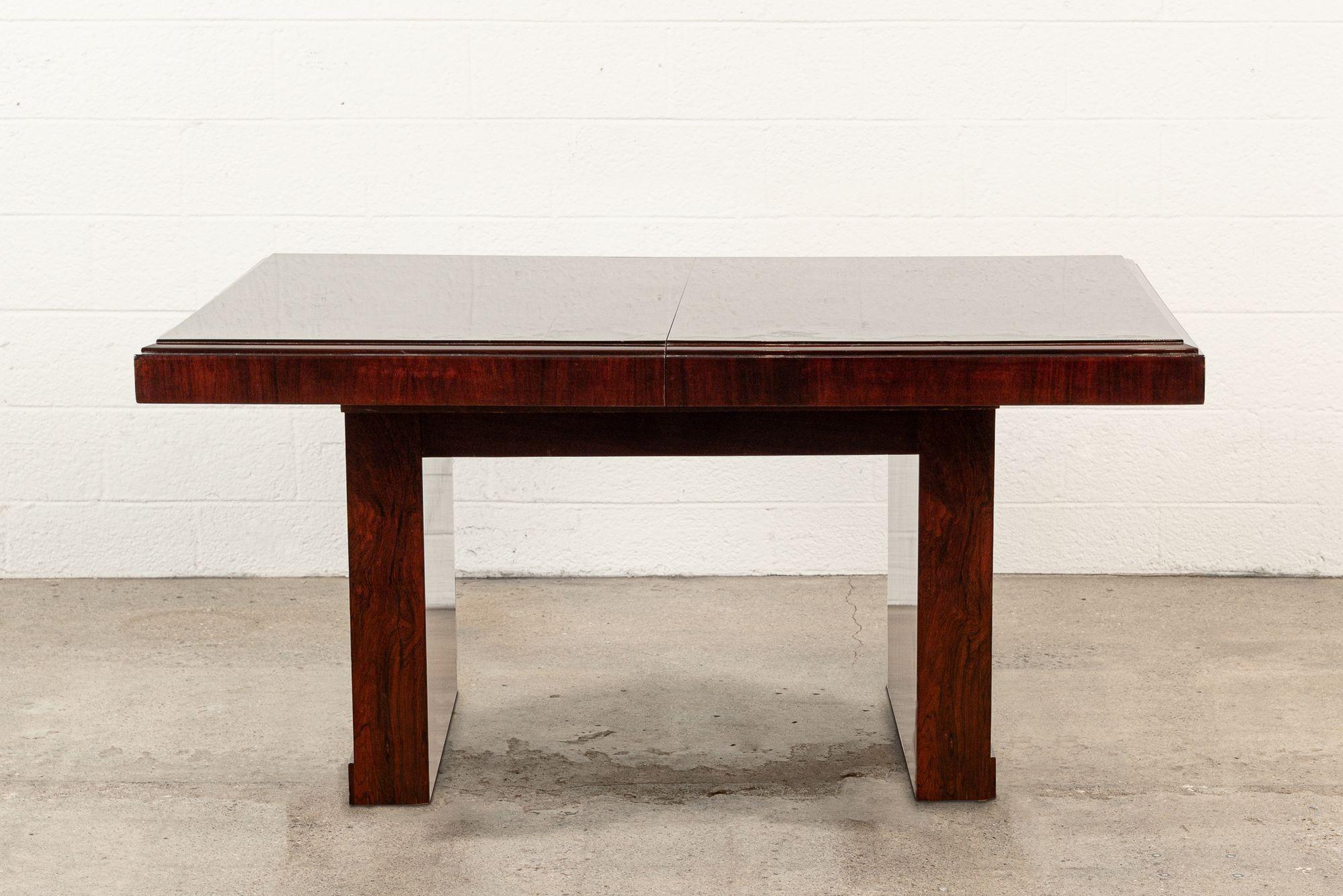 Antique Art Deco Wood Extendable Dining Table, Matching Sideboard ...