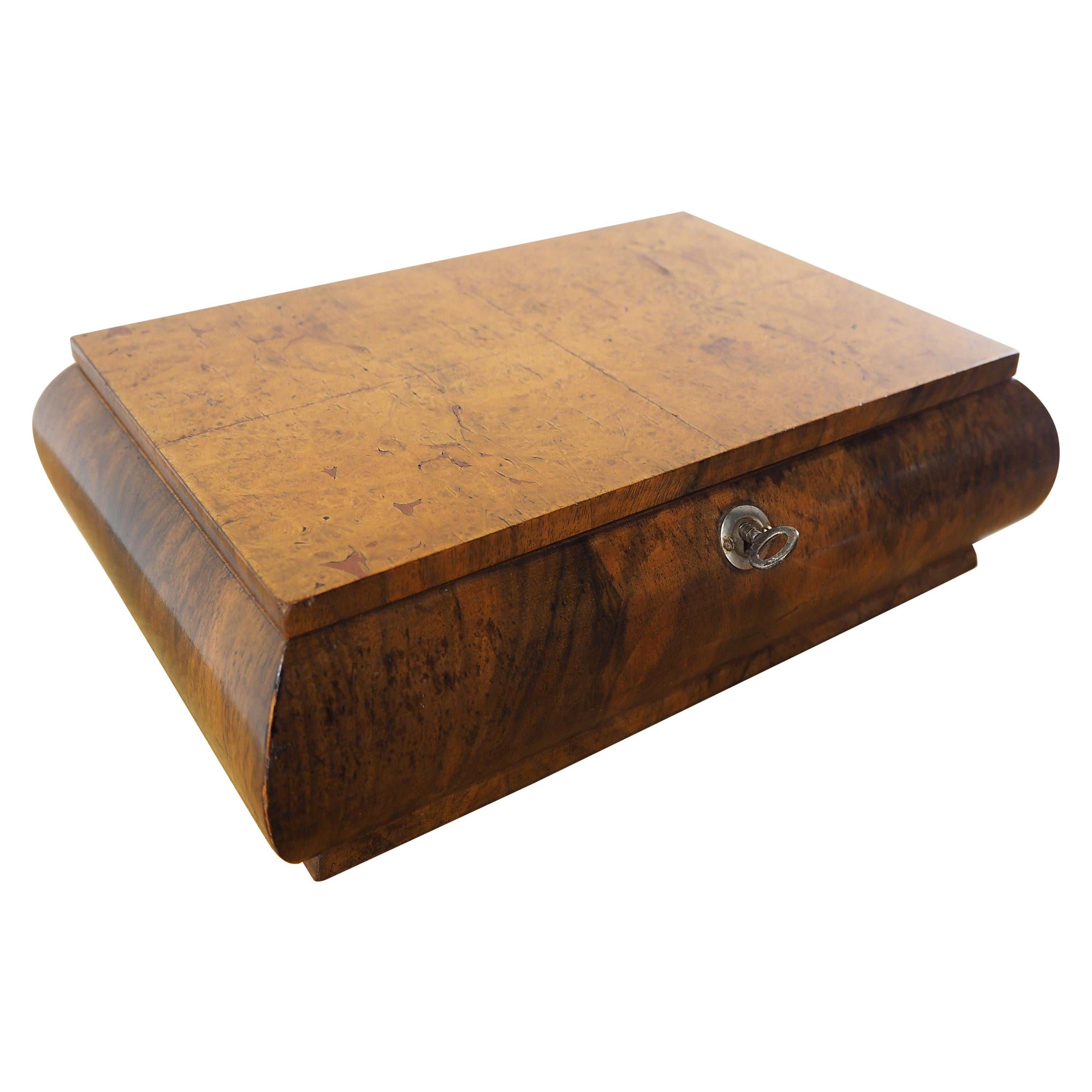 Antique Art Deco Wood Jewelry Box, Germany, 1920s For Sale at 1stDibs