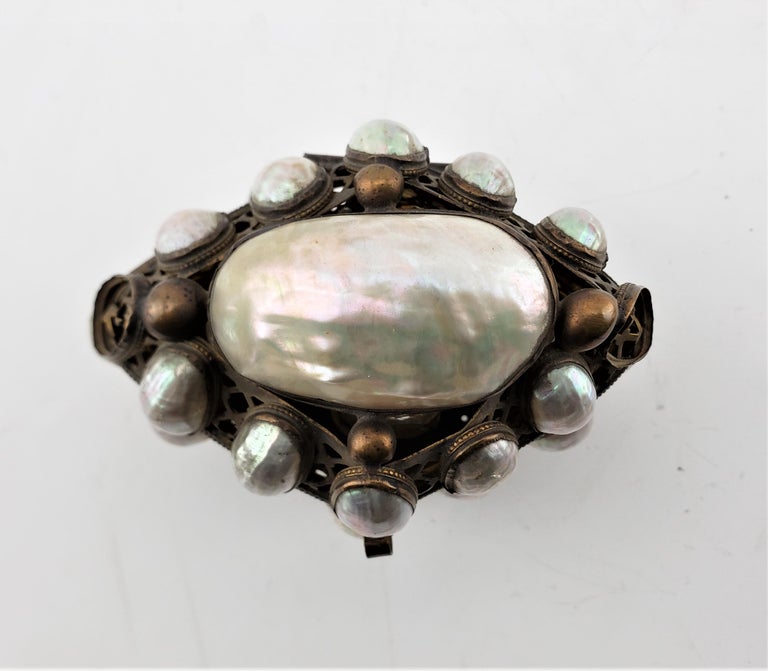 Antique Art Nouveau 3 Glass Perfume or Scent Bottle Set with Inset ...