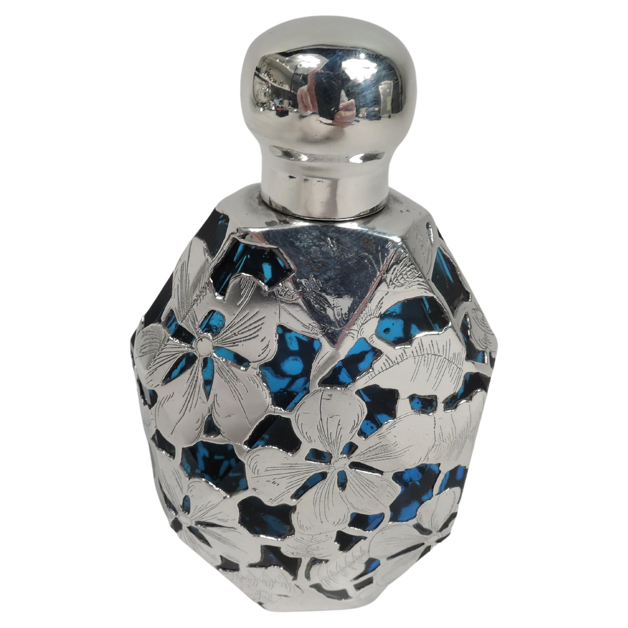 Art Nouveau Tiffany Sterling Silver Large Lap over Edge Golf Flask ...