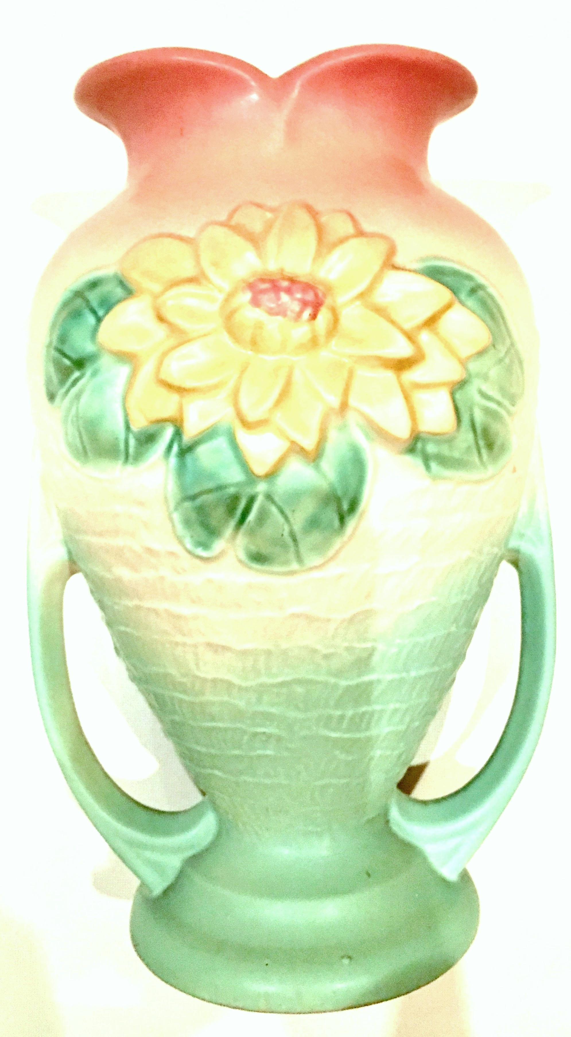 Antique Art Nouveau Ceramic "Winter Lilly" Two Handle Vase by, Hull ...