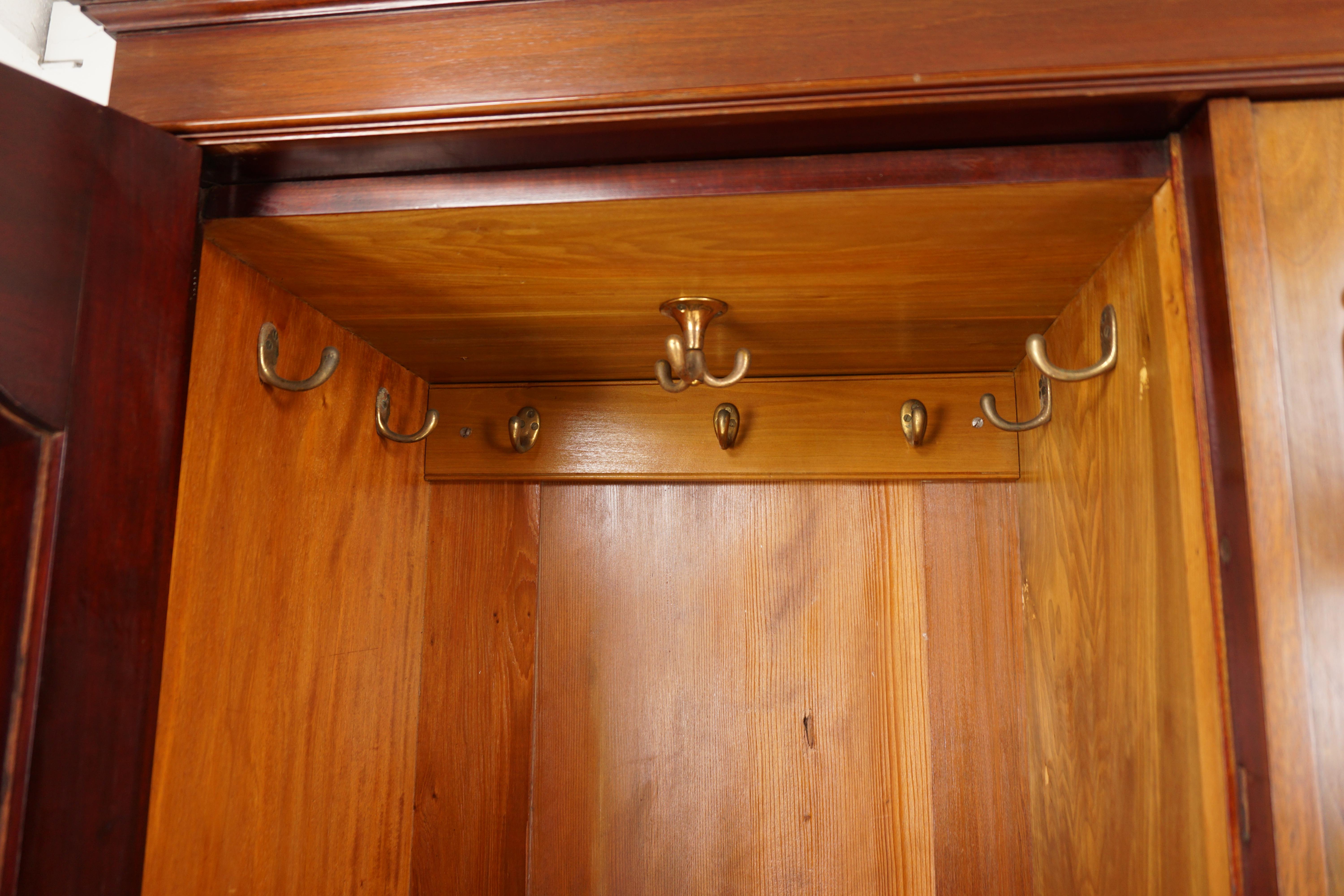 Antique Art Nouveau Compactum Armoire, Wardrobe Closet, Scotland 1890 ...