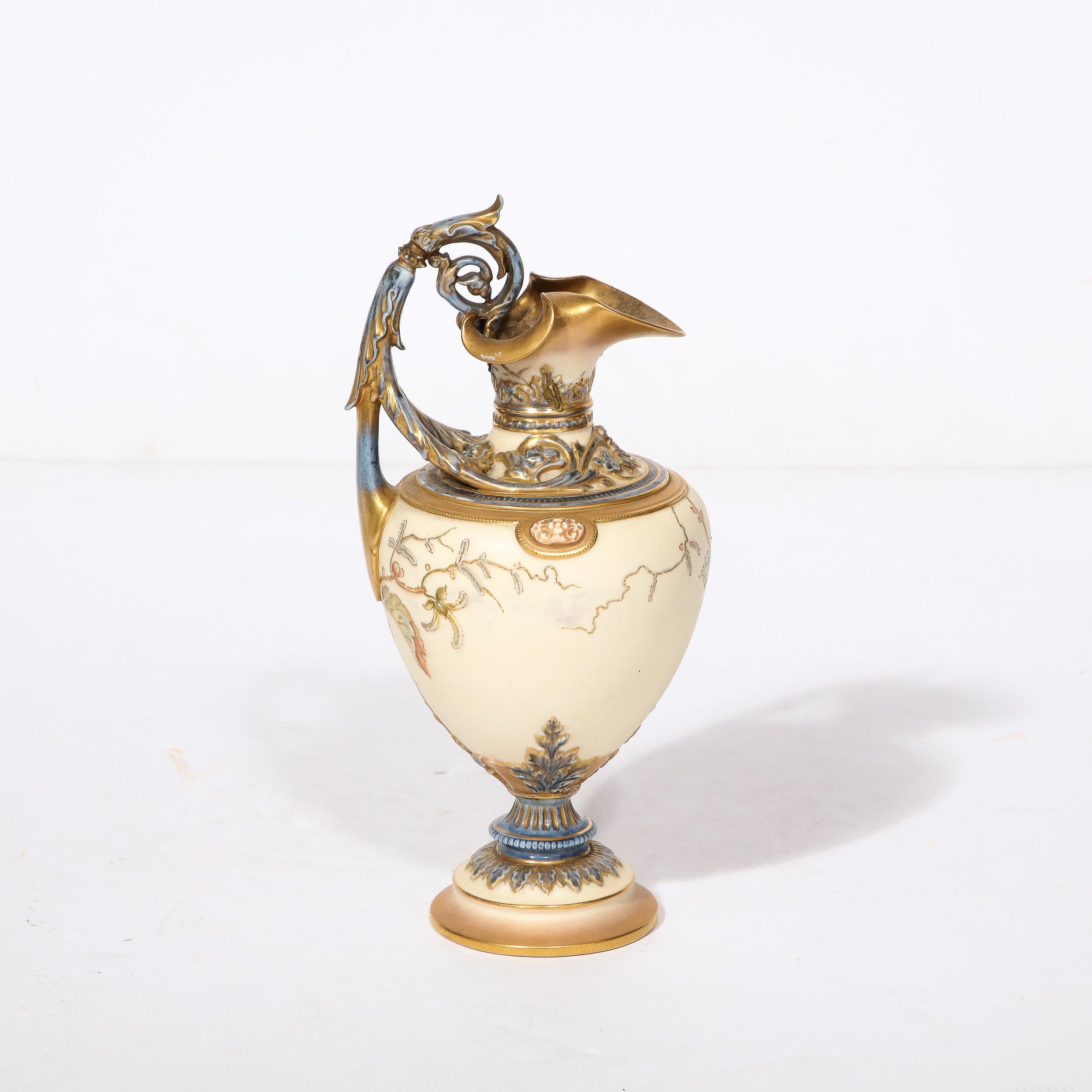 Antique Art Nouveau Hand Painted Porcelain Pitcher signed Royal ...