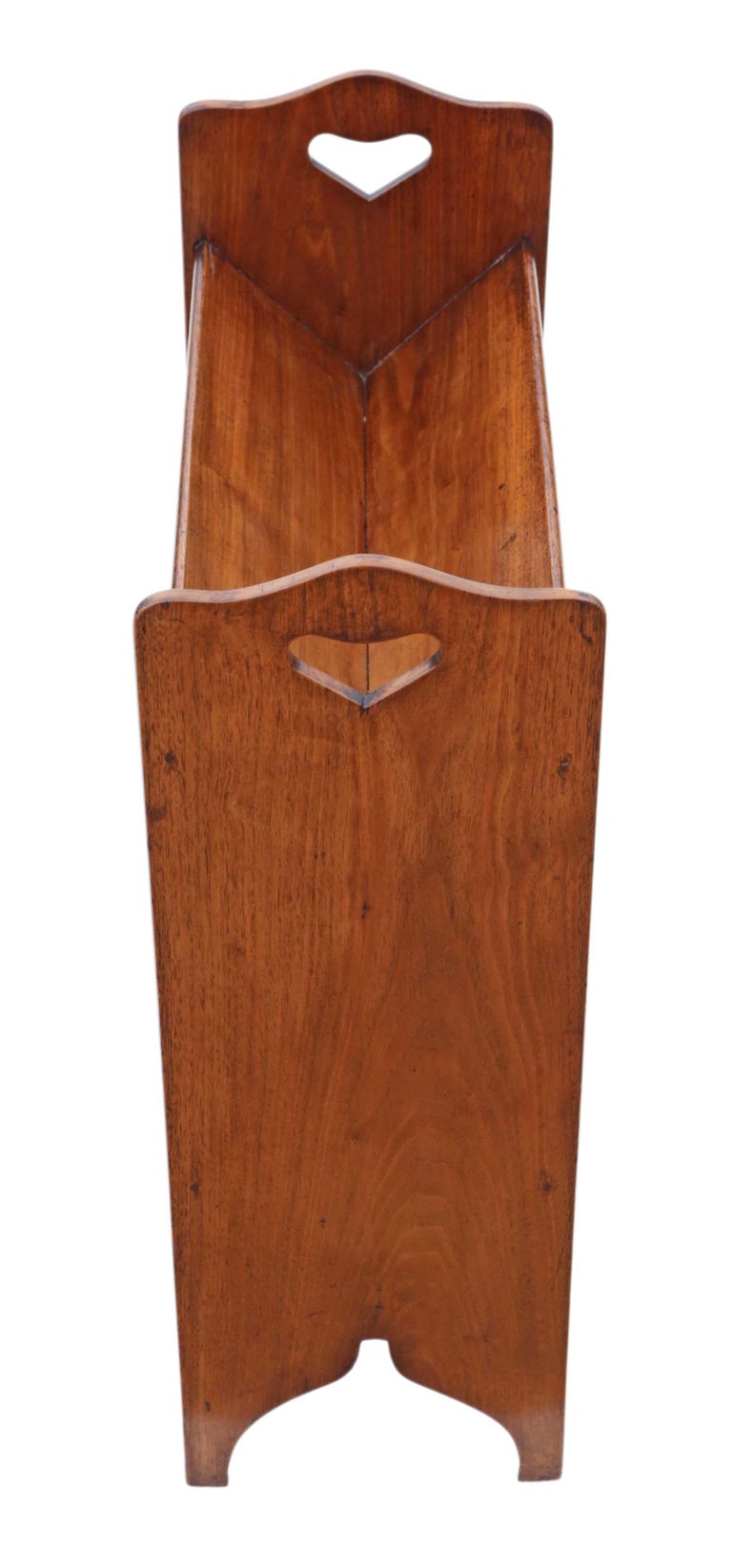 Antique Art Nouveau Mahogany Bookcase Book Trough Stand For Sale at 1stDibs