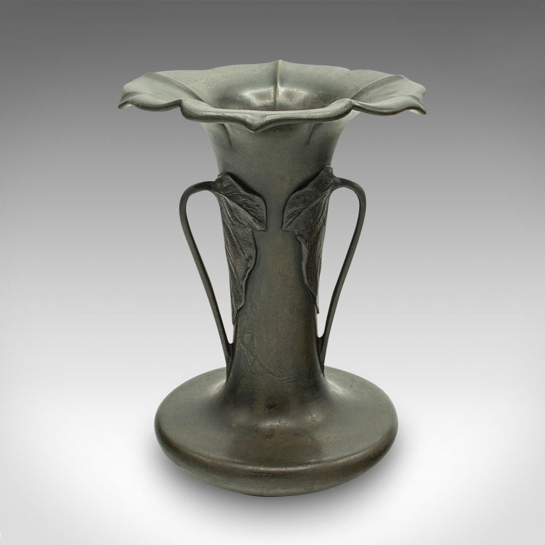 Antique Art Nouveau Posy Vase, French, Bronze, Decorative Flower Pot ...