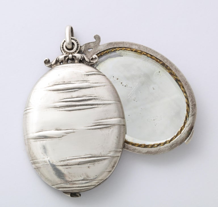 DAntique Art Nouveau Rare French Silver Locket at 1stDibs