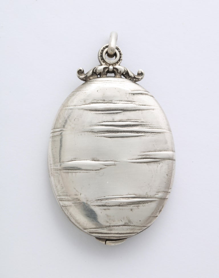 DAntique Art Nouveau Rare French Silver Locket at 1stDibs