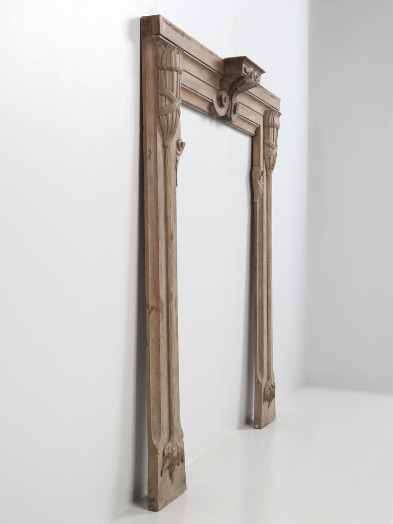 Antique Art Nouveau Solid Walnut Fireplace Mantle circa 1888-1910 ...