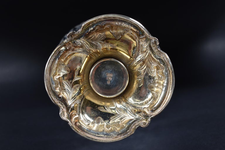 Antique Art Nouveau Topazio Silver Plate and Cut Glass Pitcher Caraffe ...