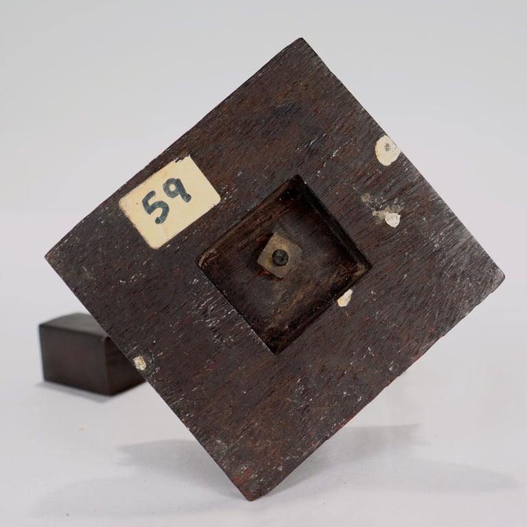 Antique Artist Signed Pegu Burmese Bronze Sculpture of a Man with ...