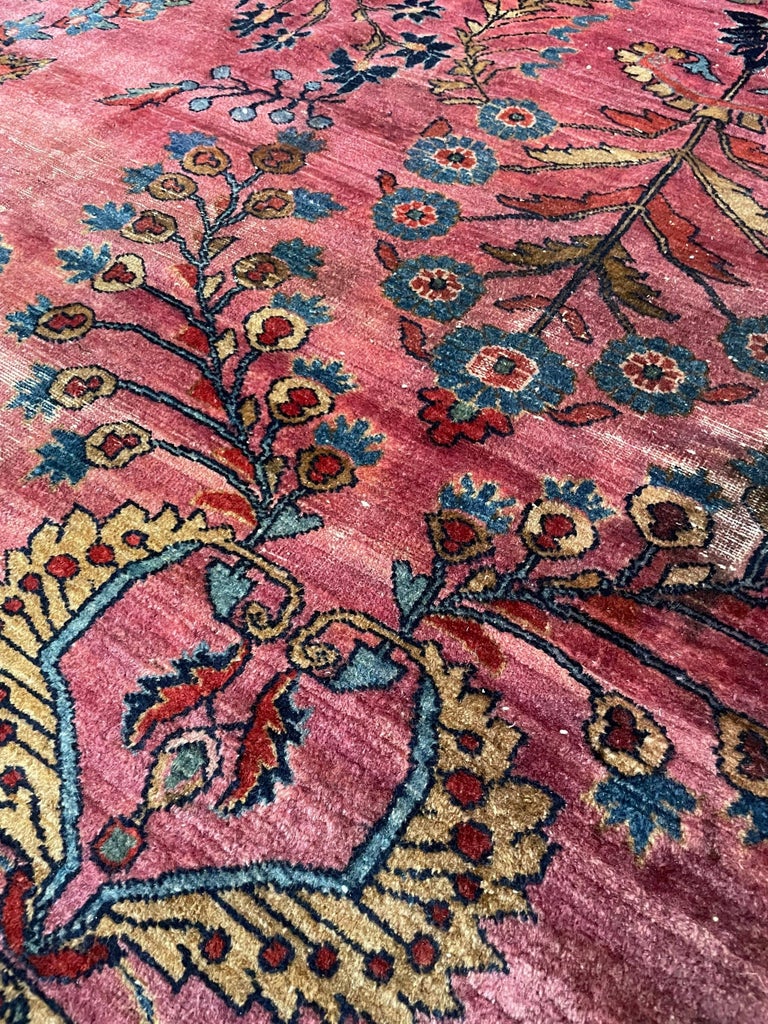 Antique Artistic and Moody Arabesque Lilihan Sarouk Rug, circa 1930's ...