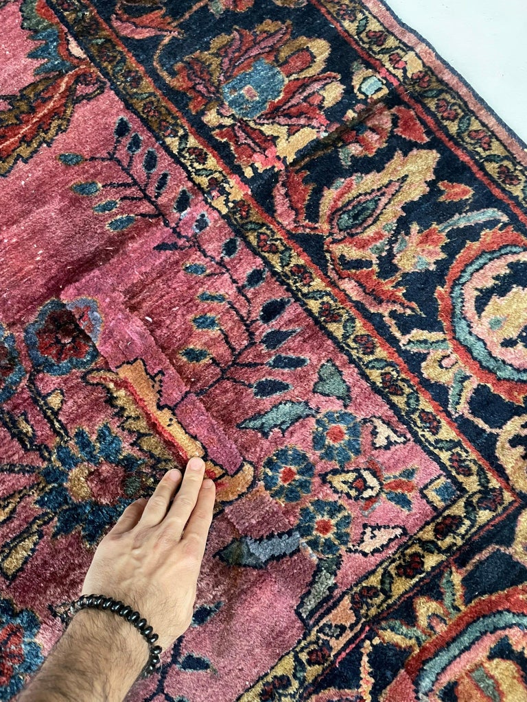 Antique Artistic and Moody Arabesque Lilihan Sarouk Rug, circa 1930's ...