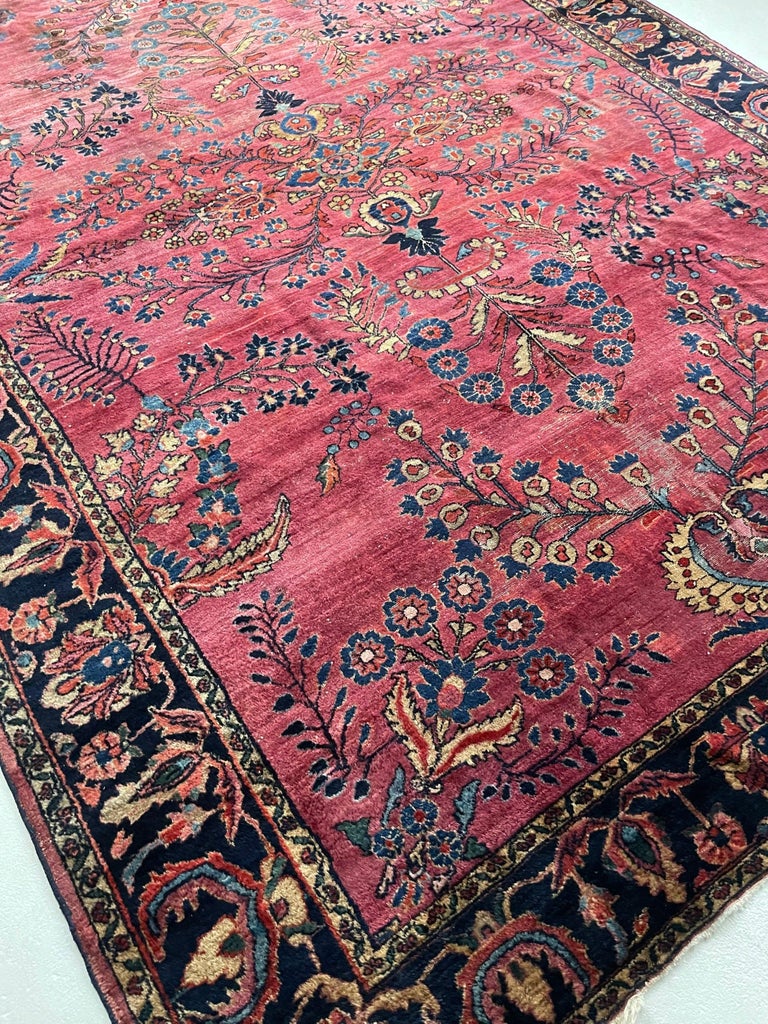 Antique Artistic and Moody Arabesque Lilihan Sarouk Rug, circa 1930's ...