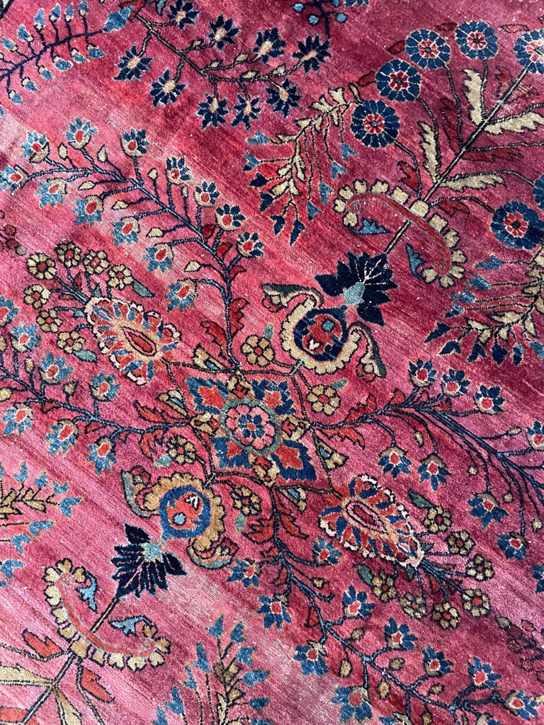 Antique Artistic and Moody Arabesque Lilihan Sarouk Rug, circa 1930's ...