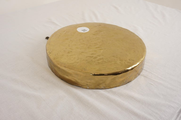 Antique Arts and Crafts Brass Wall Gong and Back, Scotland 1900, H1128 ...