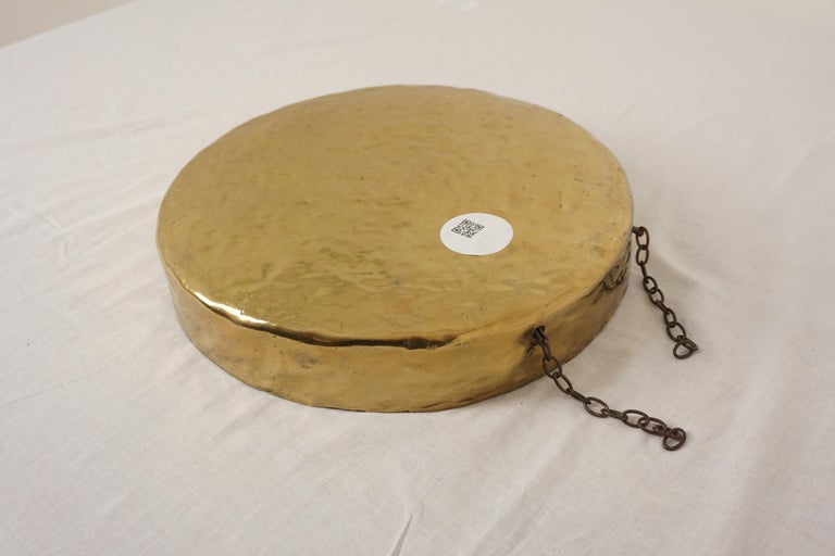 Antique Arts and Crafts Brass Wall Gong and Back, Scotland 1900, H1128 ...