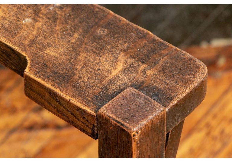 Antique Arts and Crafts Leather Upholstered Rocker For Sale at 1stDibs