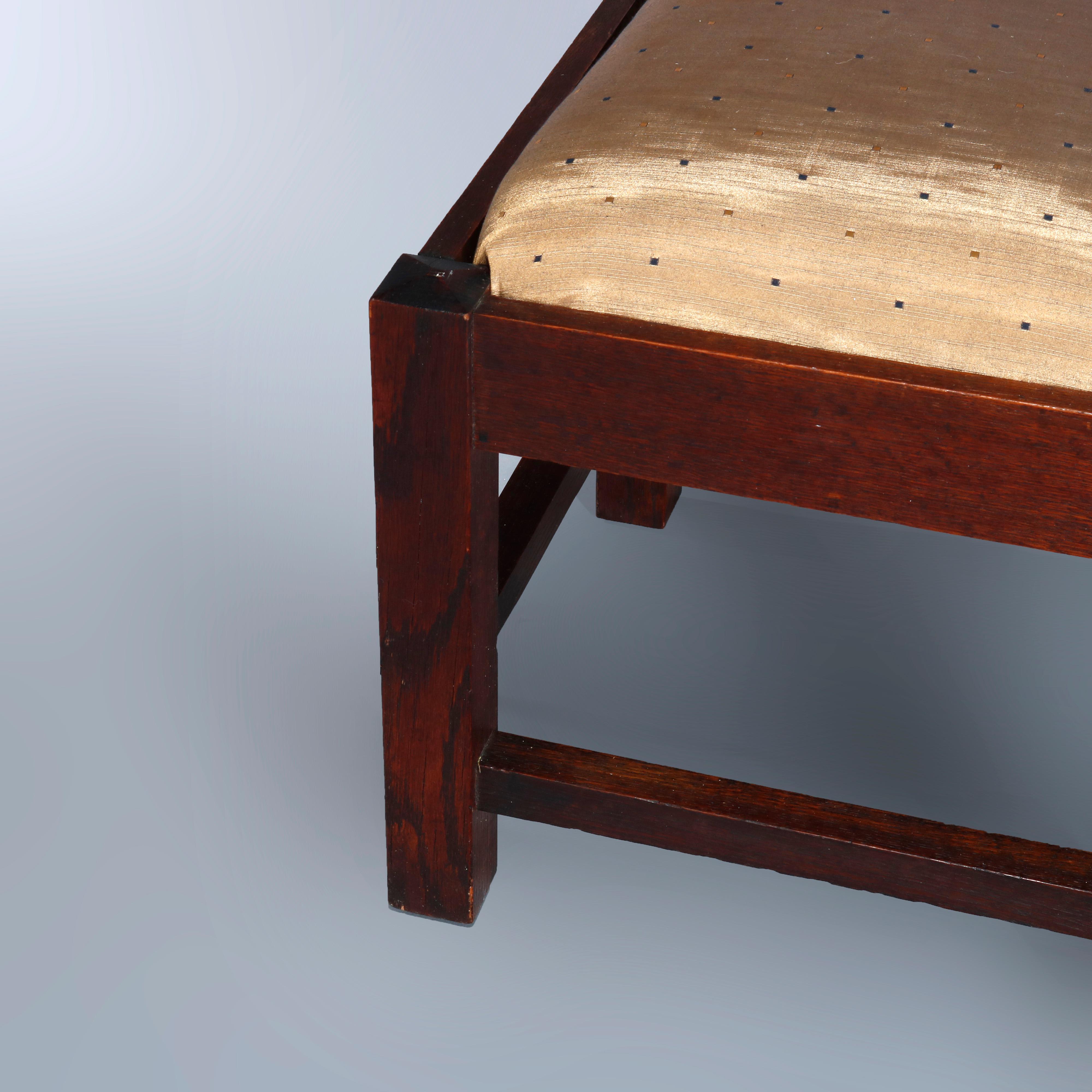 Large Antique Arts and Crafts Mission Oak Stickley School Ottoman ...