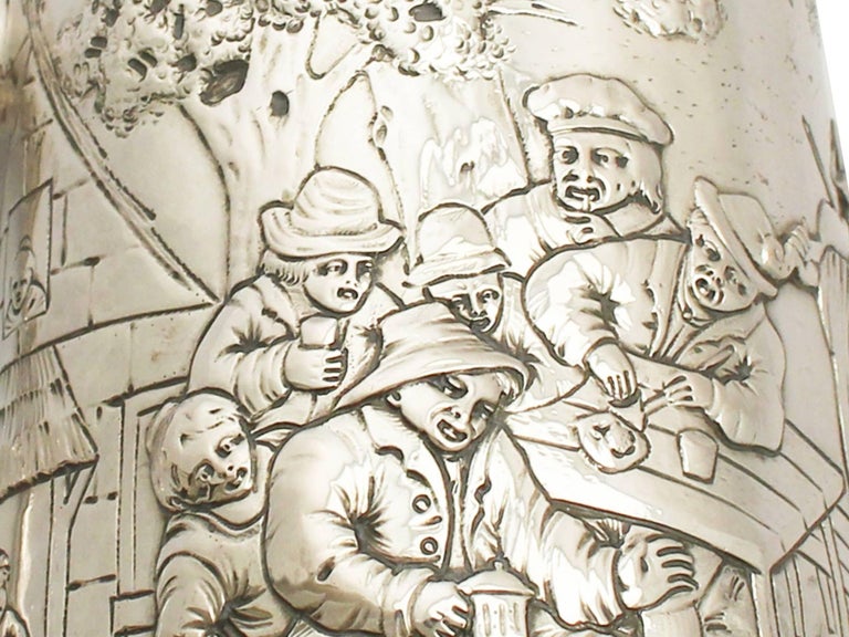 Antique Arts and Crafts Style German Silver Flagon For Sale at 1stDibs ...