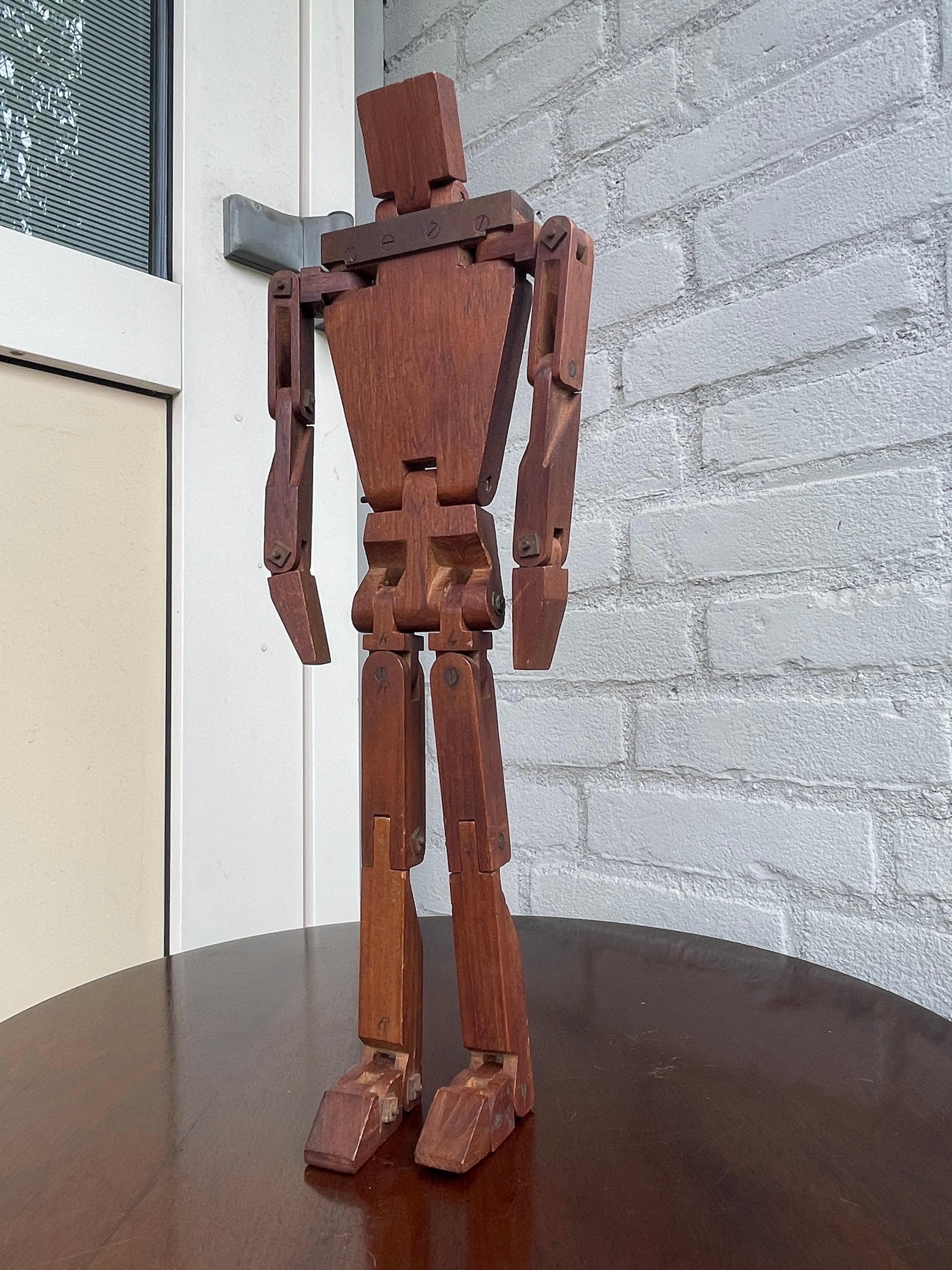 Antique Arts and Crafts Artist's Lay Figure / Articulated Wooden ...