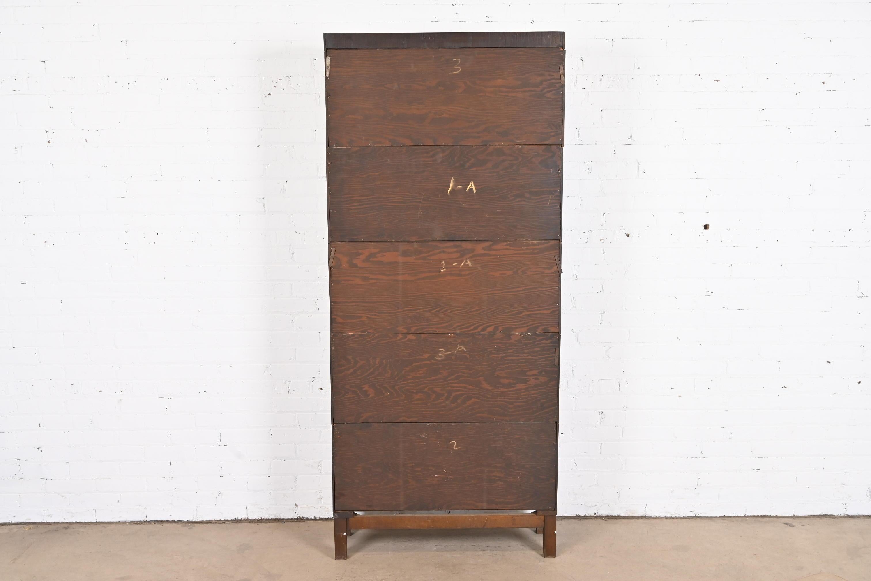 Antique Arts and Crafts Birch Five-Stack Barrister Bookcase, Circa ...