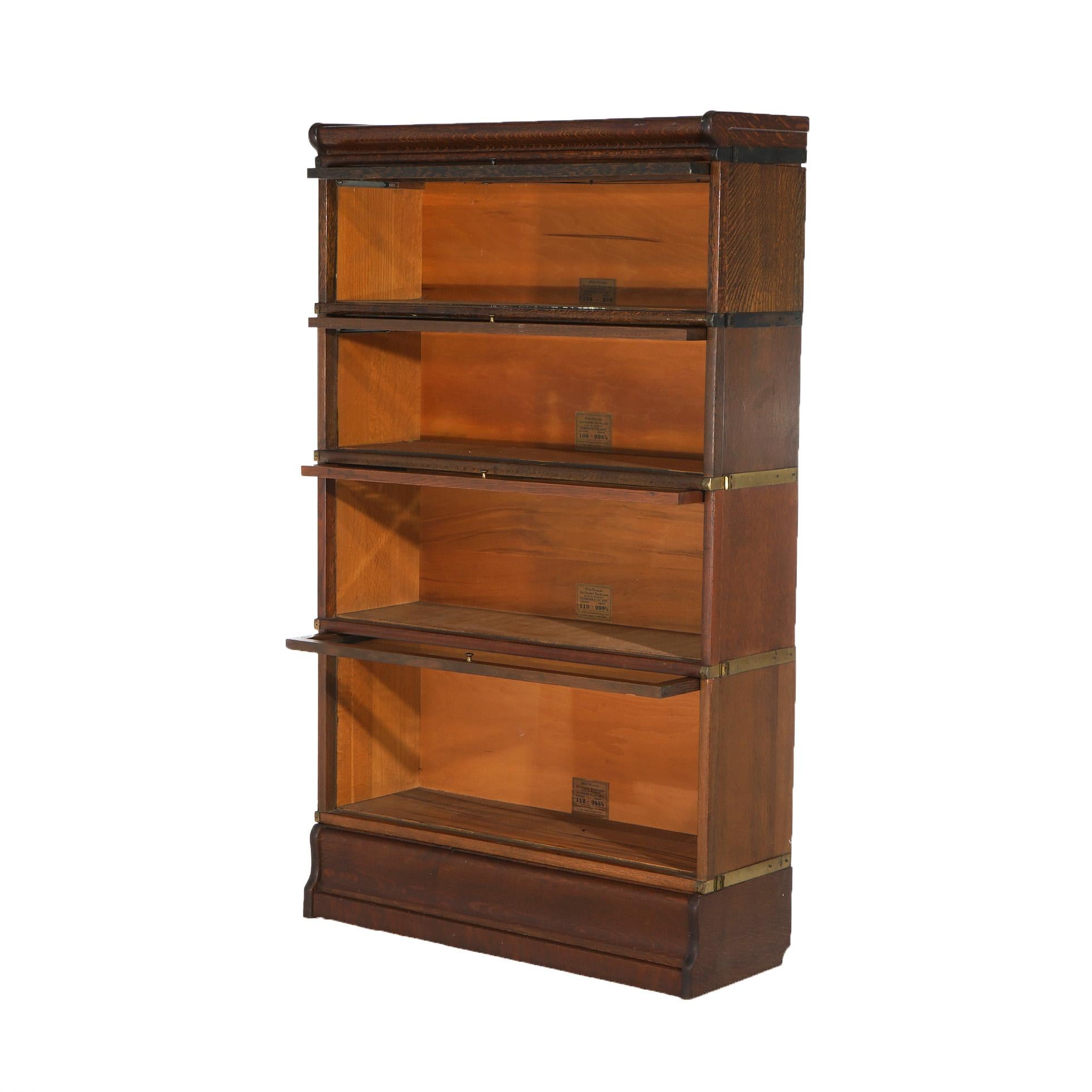 Antique Arts and Crafts Globe Wernicke Mission Stack Oak Barrister Bookcase C1920 For Sale at ...