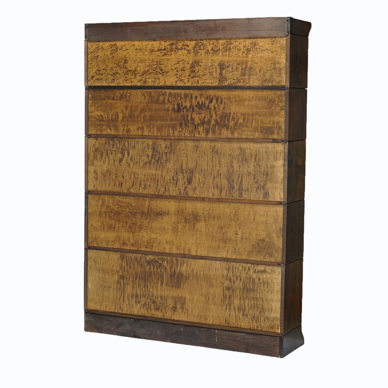 Antique Arts and Crafts Gunn Stack Mahogany Barrister Double Bookcase, C1910 at 1stDibs