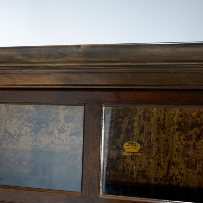 Antique Arts and Crafts Gunn Stack Mahogany Barrister Double Bookcase, C1910 at 1stDibs