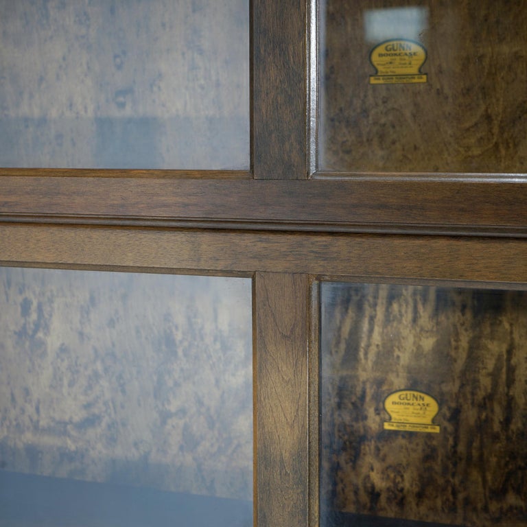 Antique Arts and Crafts Gunn Stack Mahogany Barrister Double Bookcase, C1910 at 1stDibs