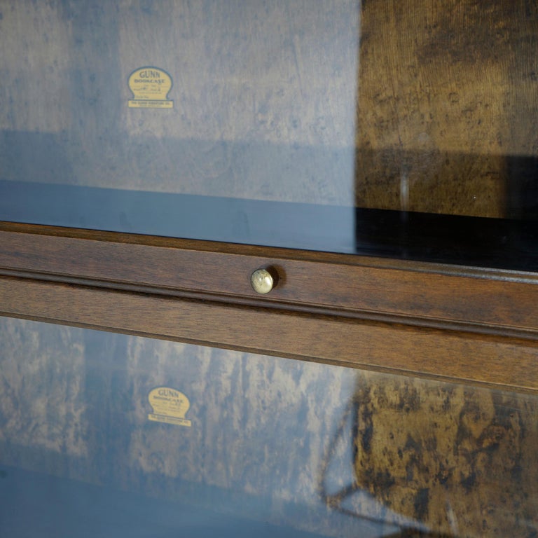 Antique Arts and Crafts Gunn Stack Mahogany Barrister Double Bookcase, C1910 at 1stDibs