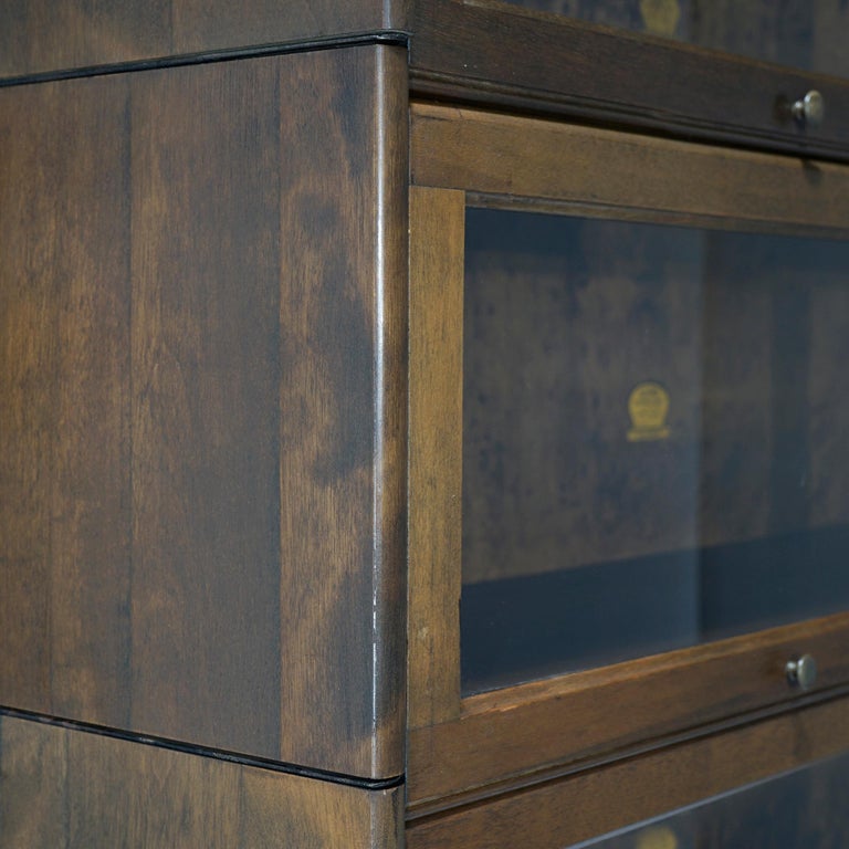 Antique Arts and Crafts Gunn Stack Mahogany Barrister Double Bookcase, C1910 at 1stDibs