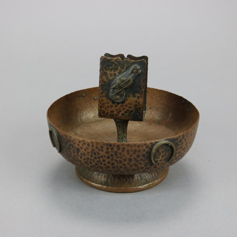 Antique Arts and Crafts Hammered Copper Smoke Set Circa 1910 at 1stDibs