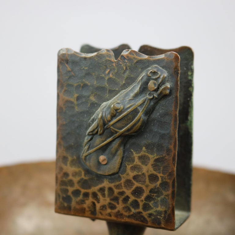 Antique Arts and Crafts Hammered Copper Smoke Set Circa 1910 at 1stDibs