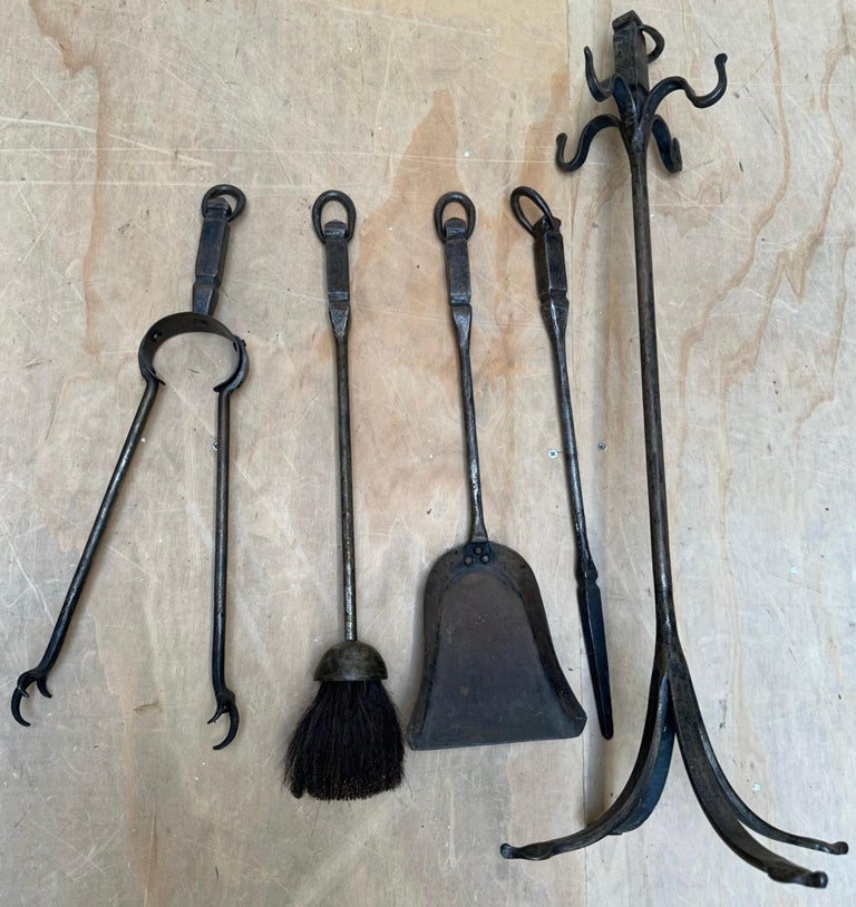 Antique Arts and Crafts, Hand Forged and Blackened Wrought Iron ...
