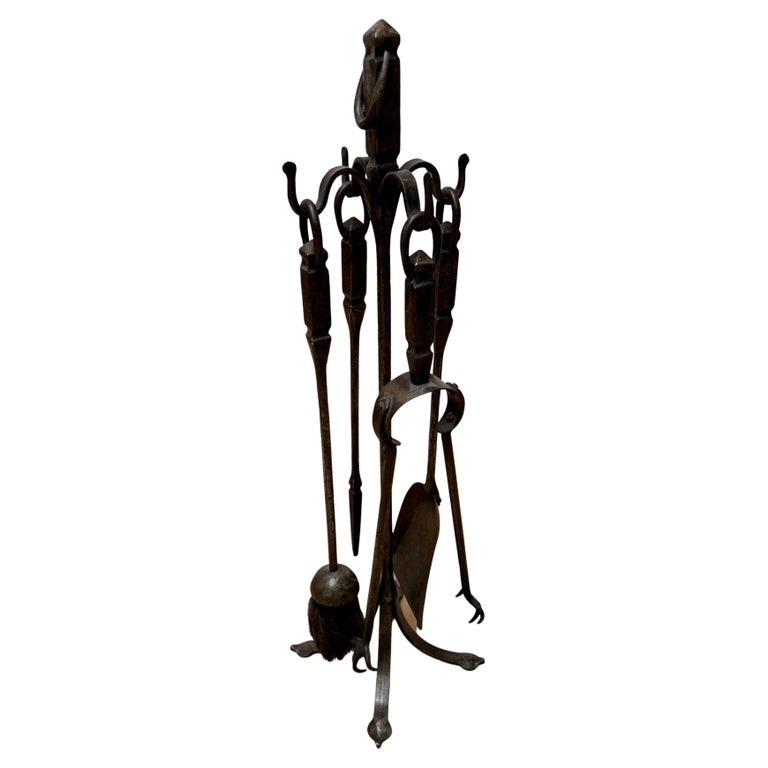 Antique Arts and Crafts, Hand Forged and Blackened Wrought Iron ...