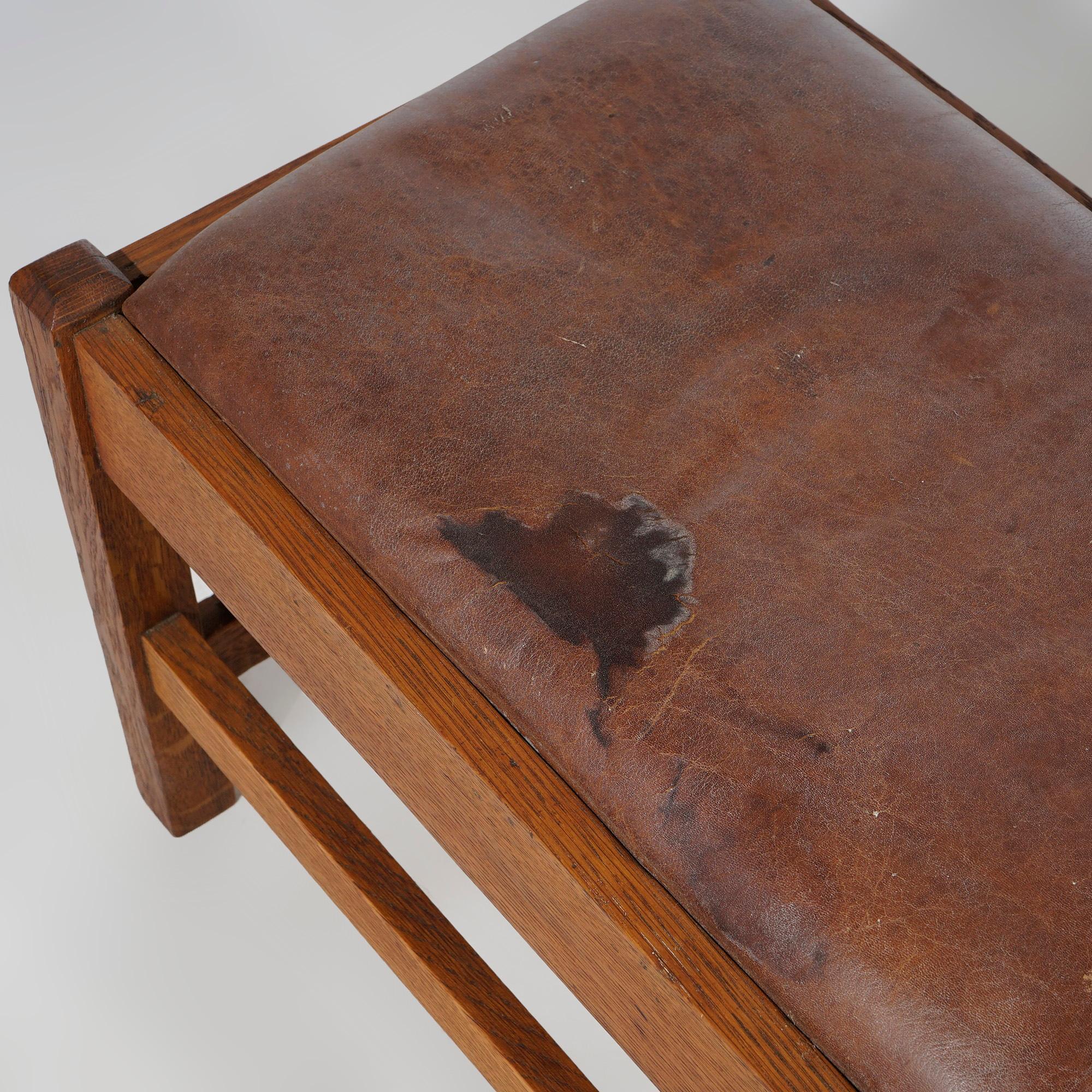 Antique Arts and Crafts JM Young Mission Oak Footstool, Circa 1910 at ...