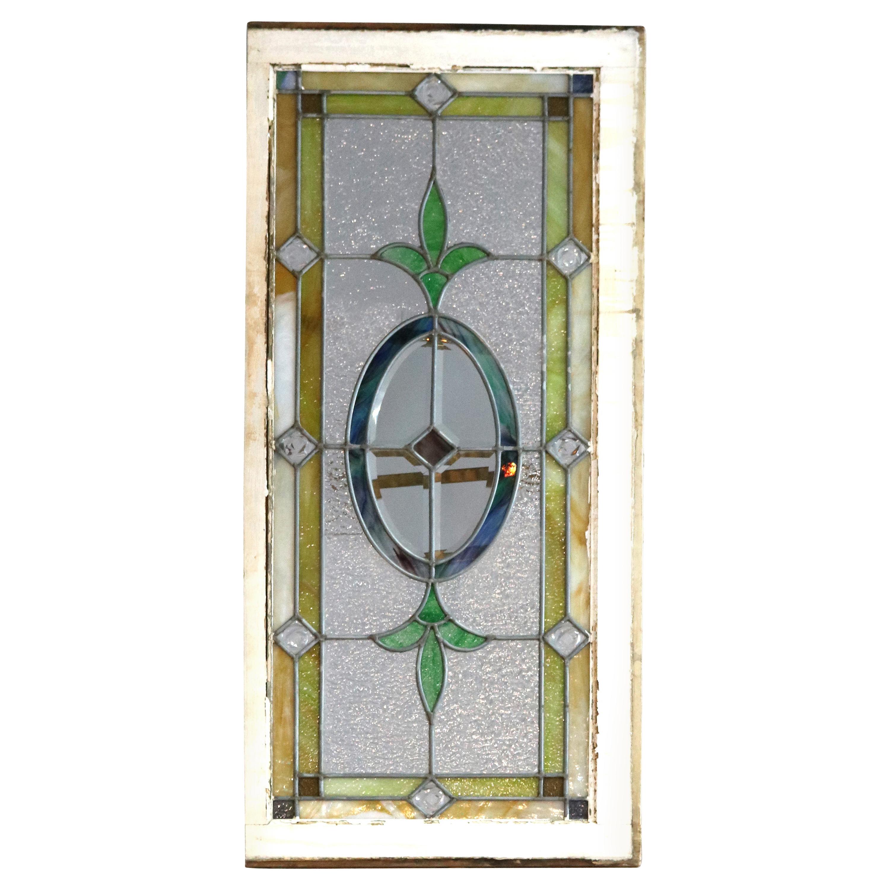 Large-scale Prairie School/Arts and Crafts Era Leaded Art Glass Windows ...