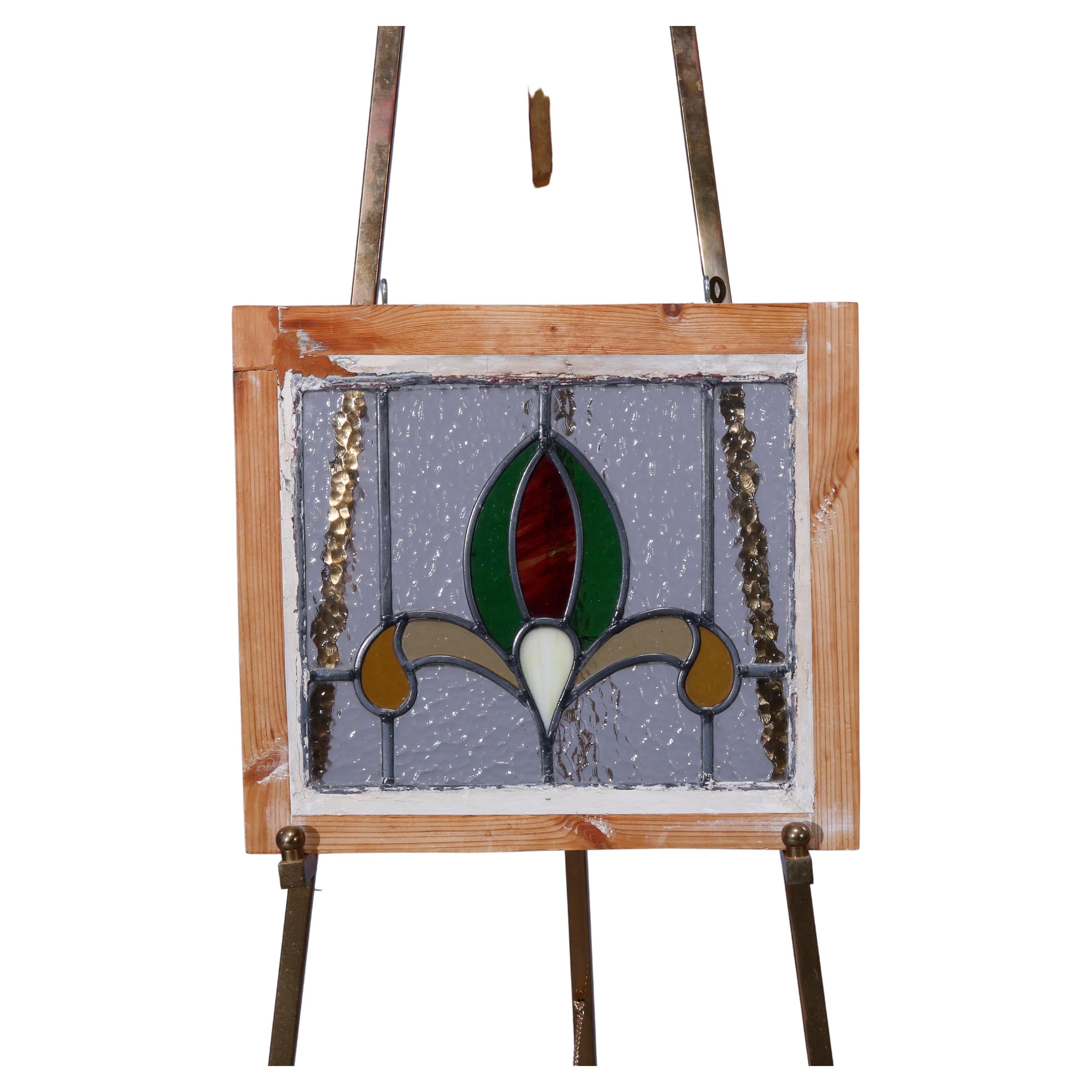 Set of 3 English Arts and Crafts Stained Glass Windows For Sale at 1stDibs