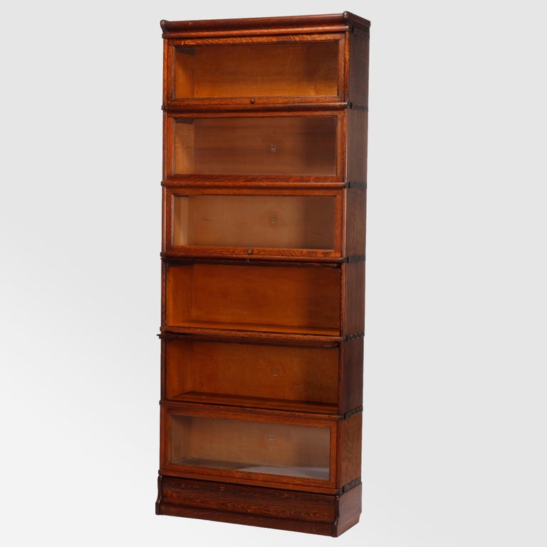 Antique Arts and Crafts Macey Oak Stack Barrister Bookcase, c1910 For ...