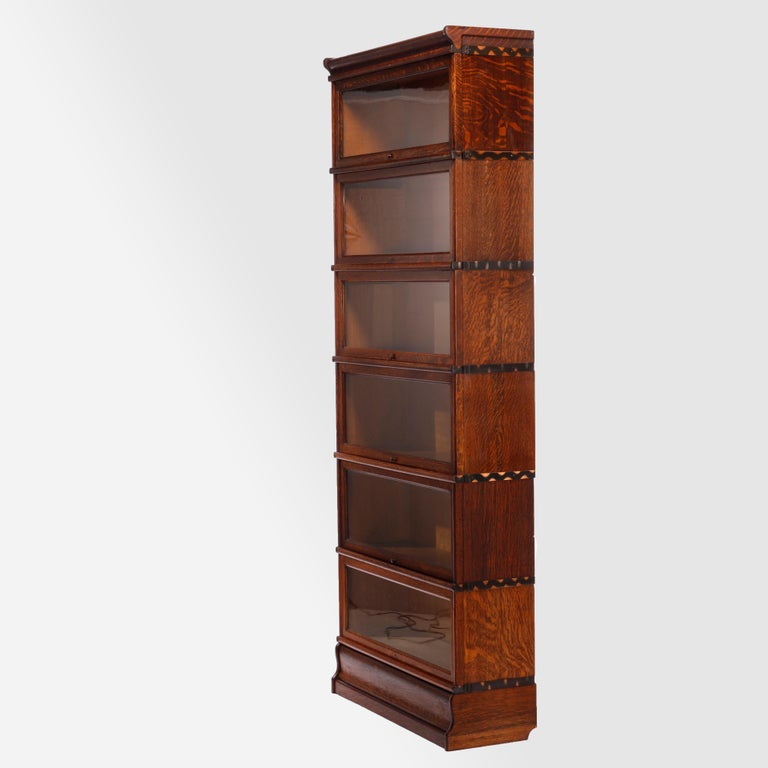 Antique Arts and Crafts Macey Oak Stack Barrister Bookcase, c1910 For ...